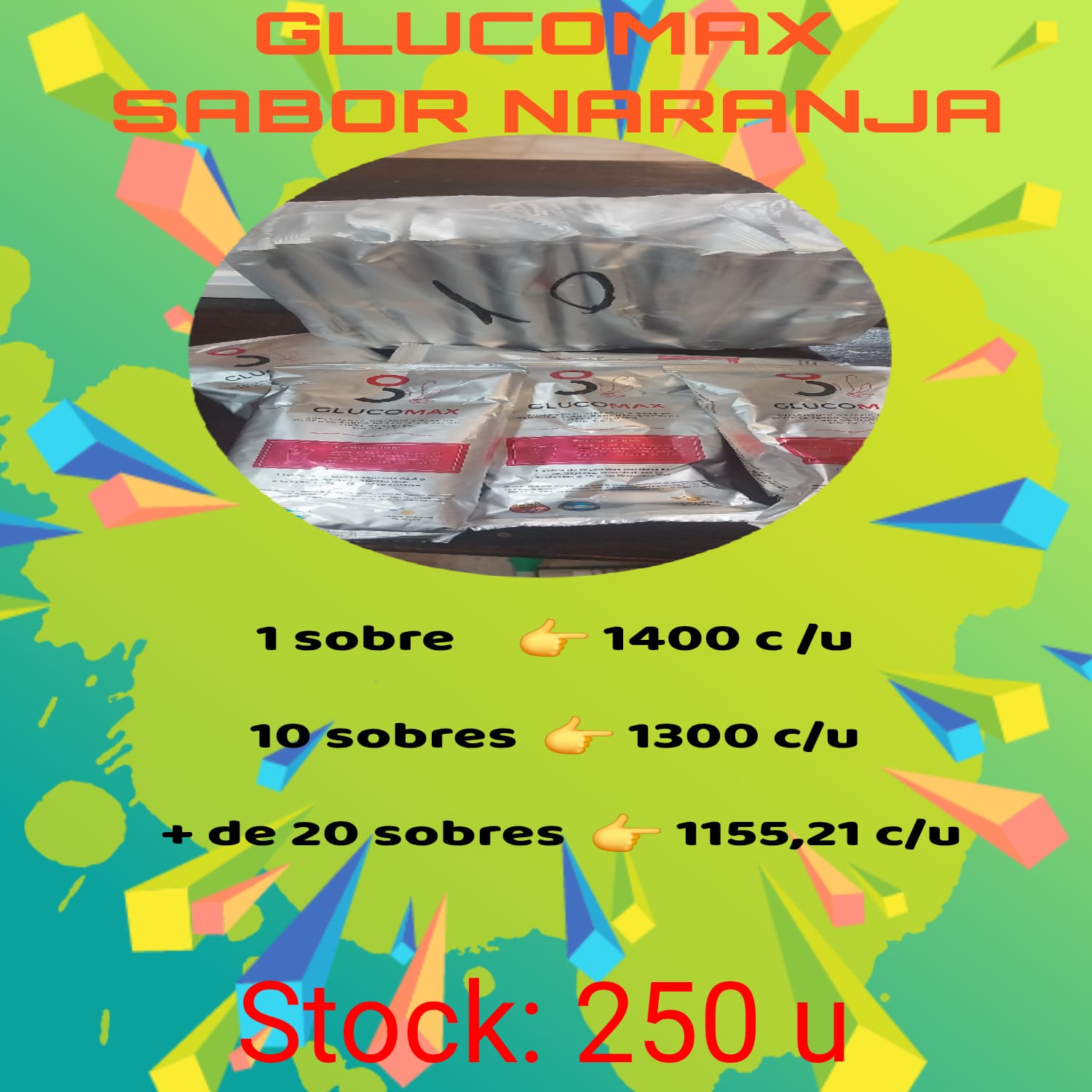 Glucomax sabor naranja